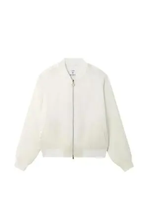 Casablanca Hotel Emblem Logo-embroidered Bomber Jacket - White