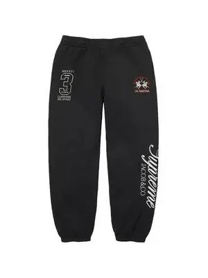 Supreme X La Martina X Jacob & Co Logo-embroidered Track Pants - Black