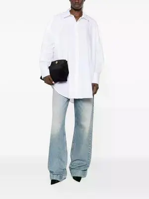 VICOLO Oversized Curved Hem Shirt