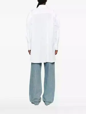 VICOLO Oversized Curved Hem Shirt
