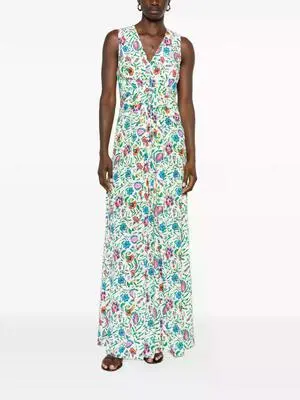 Diane Von Furstenberg Floral-print Ruched Maxi Dress