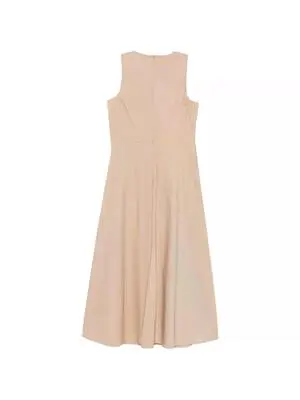 VICOLO Sleeveless Side-slit Midi Dress - Neutrals