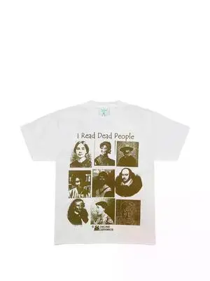 ONLINE CERAMICS I Read Dead People' Graphic T-shirt - White