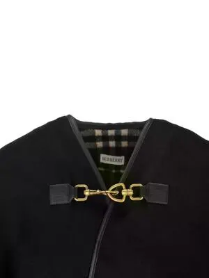 Burberry Check-pattern Embroidered-logo Cape