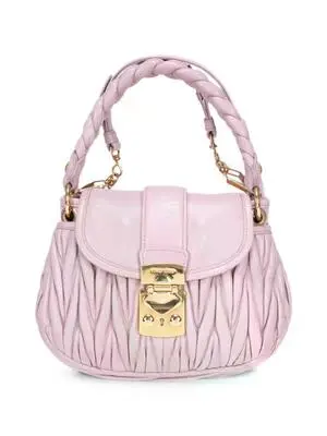 Miu Miu Matelassé Coffer Handbag - Pink