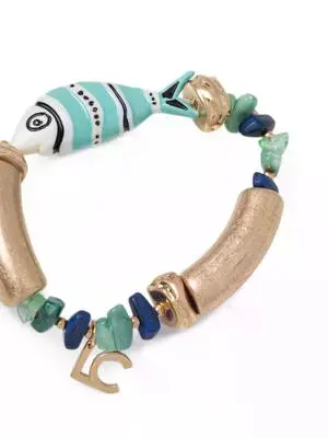 LOLA CASADEMUNT Beaded Fish-charm Bracelet
