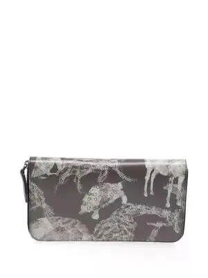FERRAGAMO Paint-print Zip-around Wallet