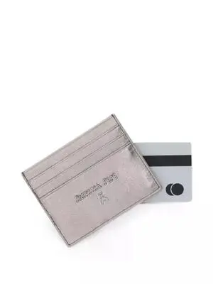 Patrizia Pepe Metallic-effect Logo-plaque Cardholder