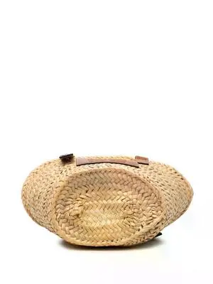 Loewe 2017 Small Raffia Anagram Basket Tote Bag
