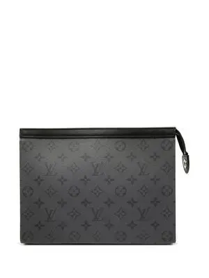 LOUIS VUITTON Monogram Eclipse Reverse Pochette Voyage Mm Clutch Bag