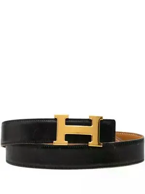 HERMÈS 2001 Box Calf Constance H Reversible Belt
