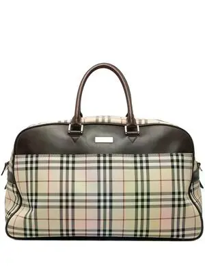 Burberry 2000-2017 House Check Canvas Travel Bag - Neutrals