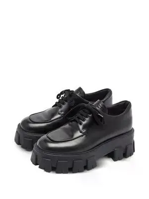 Prada Monolith Derby Shoes - Black