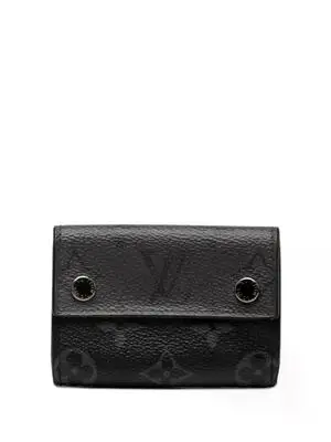LOUIS VUITTON 1990-2010 Monogram Eclipse Reverse Discovery Compact Wallet Small Wallets - Black