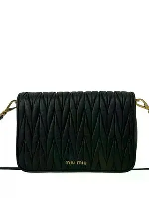 Miu Miu 2010-2026 Matelasse Crossbody Bag - Black