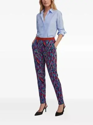 Saint Laurent Rive Gauche Abstract Pattern Knitted Trousers