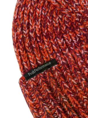 PEAK PERFORMANCE Ribbed Knit Beanie - Orange