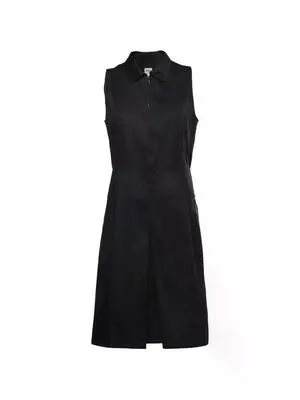 ARMANI Sleeveless Zip-up Dress - Black