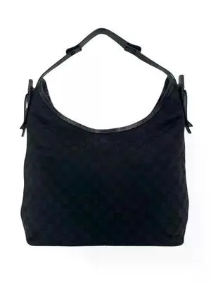 Gucci 1990-2010 Gg Canvas Shoulder Bag - Black