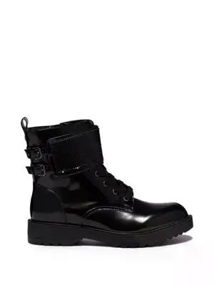 Guess Wanda Buckled Mesh-strap Ankle Boots