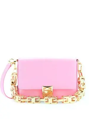 Givenchy 4g Cube Chain Shoulder Bag Leather Medium Crossbody Bag - Pink