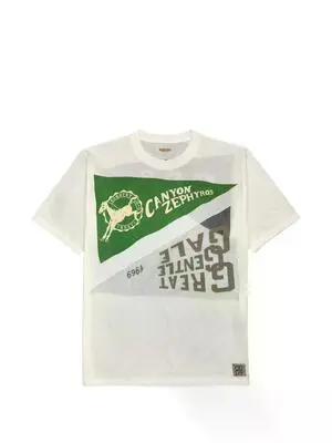 Kapital Burn-out Logo T-shirt - White