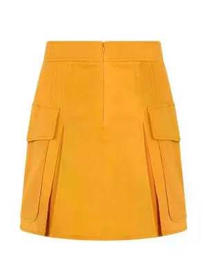Alberta Ferretti Pocket-detail Mini Skirt - Orange