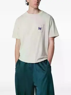 Needles Butterfly-embroidered Pocket T-shirt