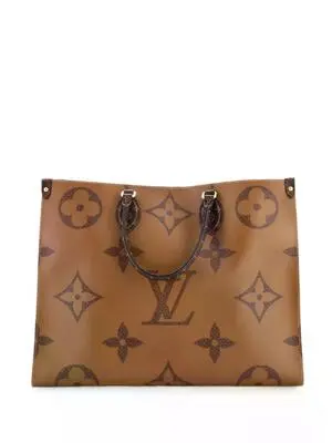 LOUIS VUITTON Onthego Reverse Monogram Giant Gm Tote Bag - Brown