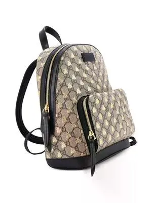 Gucci Gg Coated Canvas Small Backpack - Brown