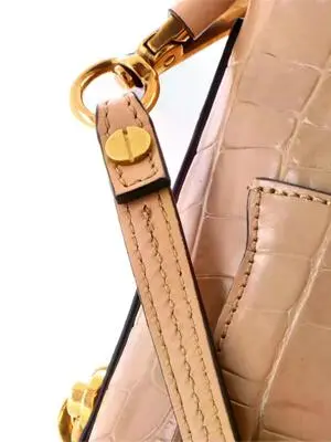 Chloé Nile Crocodile Embossed Leather Mini Crossbody Bag - Neutrals