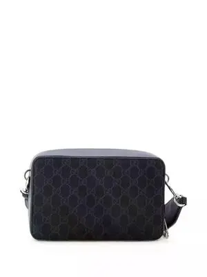 Gucci Gg Coated Canvas Web Strap Zip Around Camera Crossbody Bag