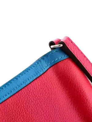 Hermès H Passant Clutch Shoulder Bag Evercolor - Blue