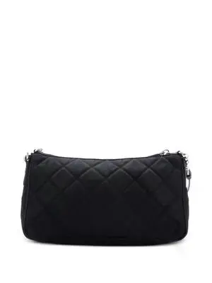 Prada Quilted Tessuto Chain Zip Shoulder Bag - Black