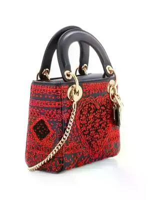 Dior Lady Chain Bag Beaded Embroidered Leather Mini Shoulder Bag