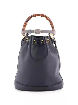 Gucci Diana Leather Small Bucket Bag With Bamboo Handle
