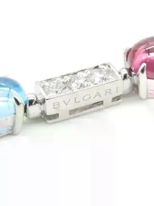 BVLGARI 18k White Gold Diamond Multi-gemstone Allegra Necklace