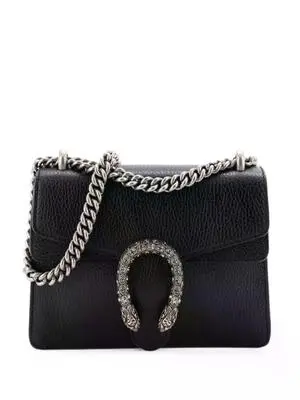 Gucci Dionysus Mini Leather Crossbody Bag - Black