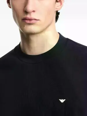 Emporio Armani Embroidered Long-sleeve Sweatshirt
