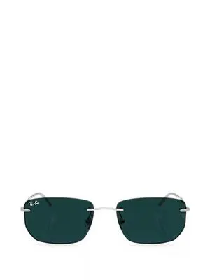 Ray-ban Tone Rectangle Rimless Sunglasses With Transitions Lenses