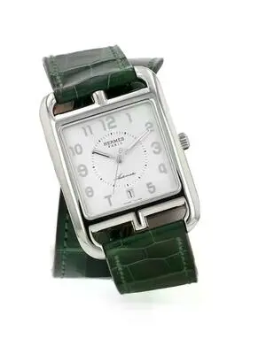 Hermès Cape Cod 41mm Watch With Dial And Leather Strap - White