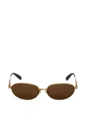 Jacquemus Oval Frame Sunglasses - Gold