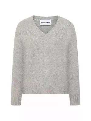 EMERSON RENALDI V-neck Knitted Sweater - Grey