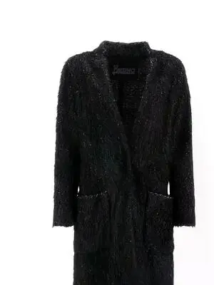 Herno Shaggy-knit Single-breasted Coat