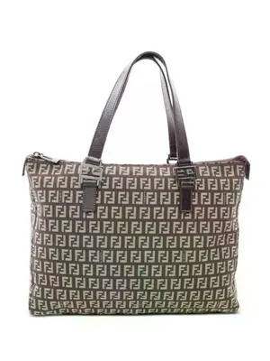 Fendi Zucchino Tote Bag - Brown