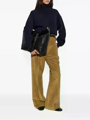 RÓHE Navy Ribbed Turtleneck Sweater