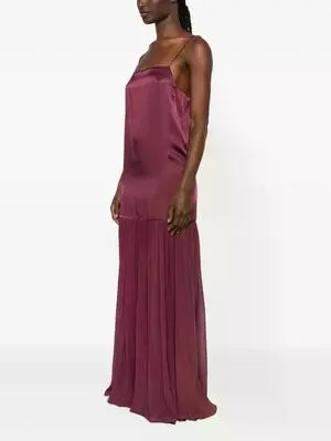 ANINE BING Clementine Pleated-skirt Maxi Dress - Red