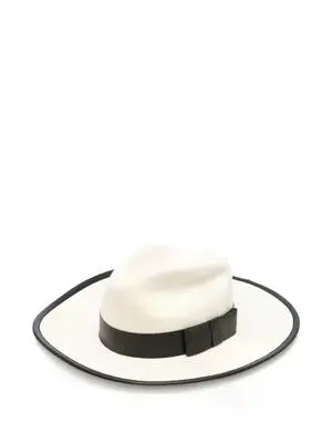 Nina Ricci Ribbon Trim Hat - White