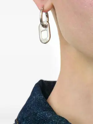 MAISON MARGIELA Bottle Cap Drop Earrings - Silver