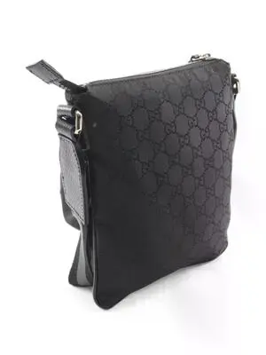 Gucci Gg Pattern Shoulder Bag - Black